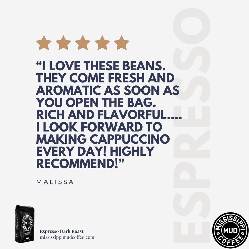 Espresso Dark Roast - Whole Bean - Mississippi Mud Coffee